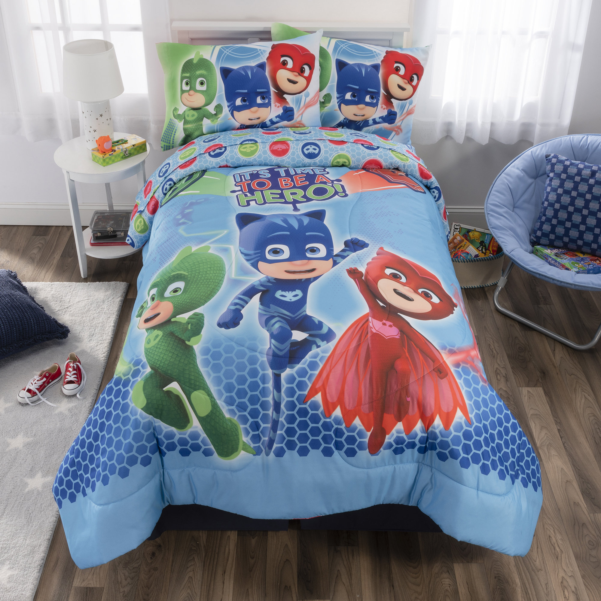 Franco Manufacturing PJ Masks On Our Way Reversible Comforter Set ...