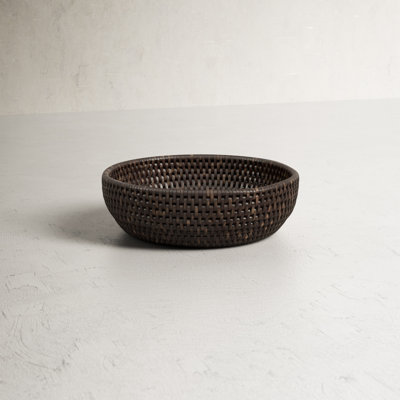 Bay Isle Home™ Tobiah Wicker Decorative Bowl in Brown | Wayfair