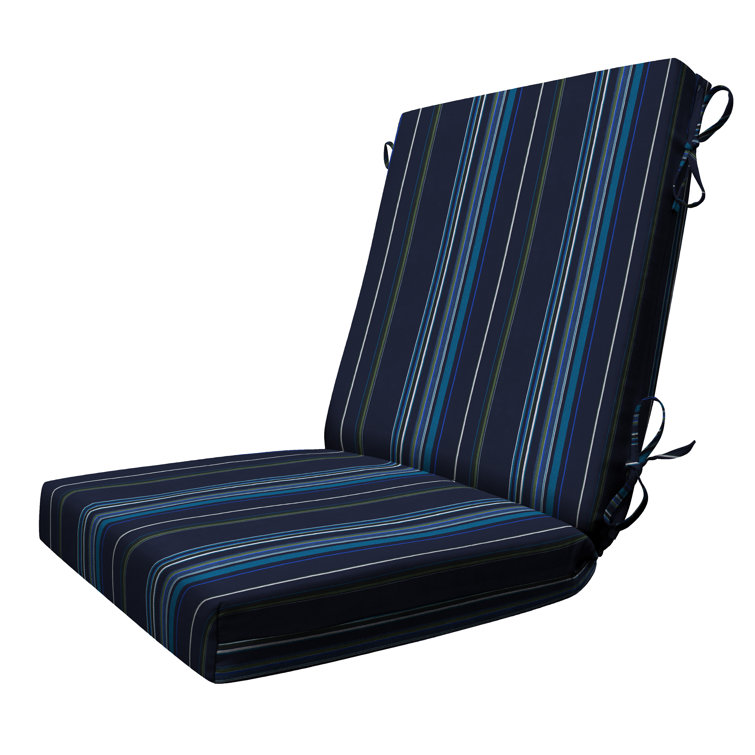 Winston Porter Cesur Sunbrella Outdoor High Back Dining Chair Cushion ...