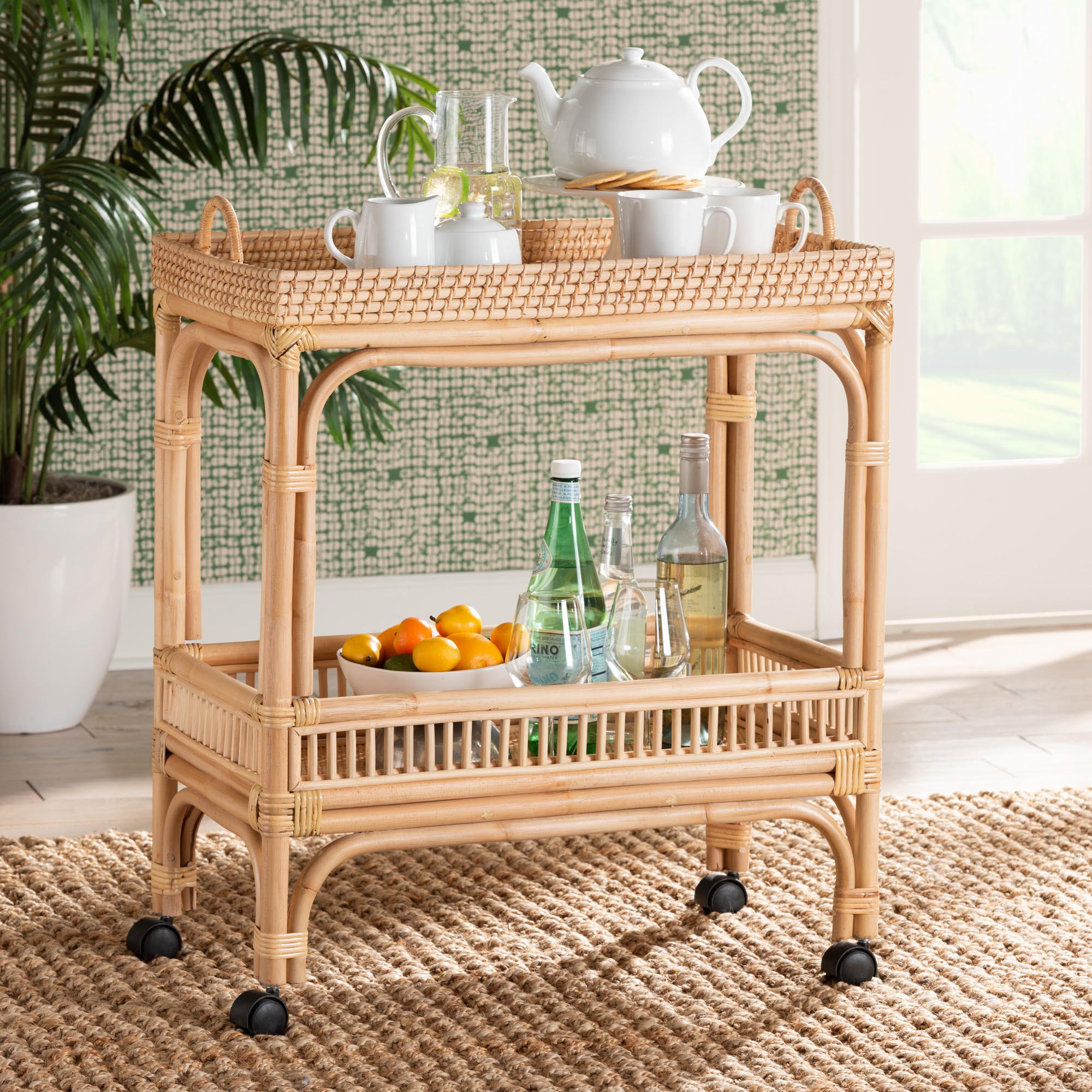 Bay Isle Home™ Lombok Modern Bohemian Rattan Wine Cart "& Reviews ...