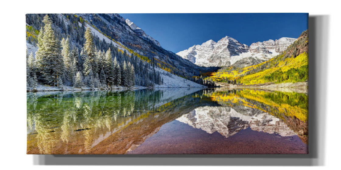 Loon Peak® 'Fall Season At Maroon Bells Panoramic' by Lena Owens ...