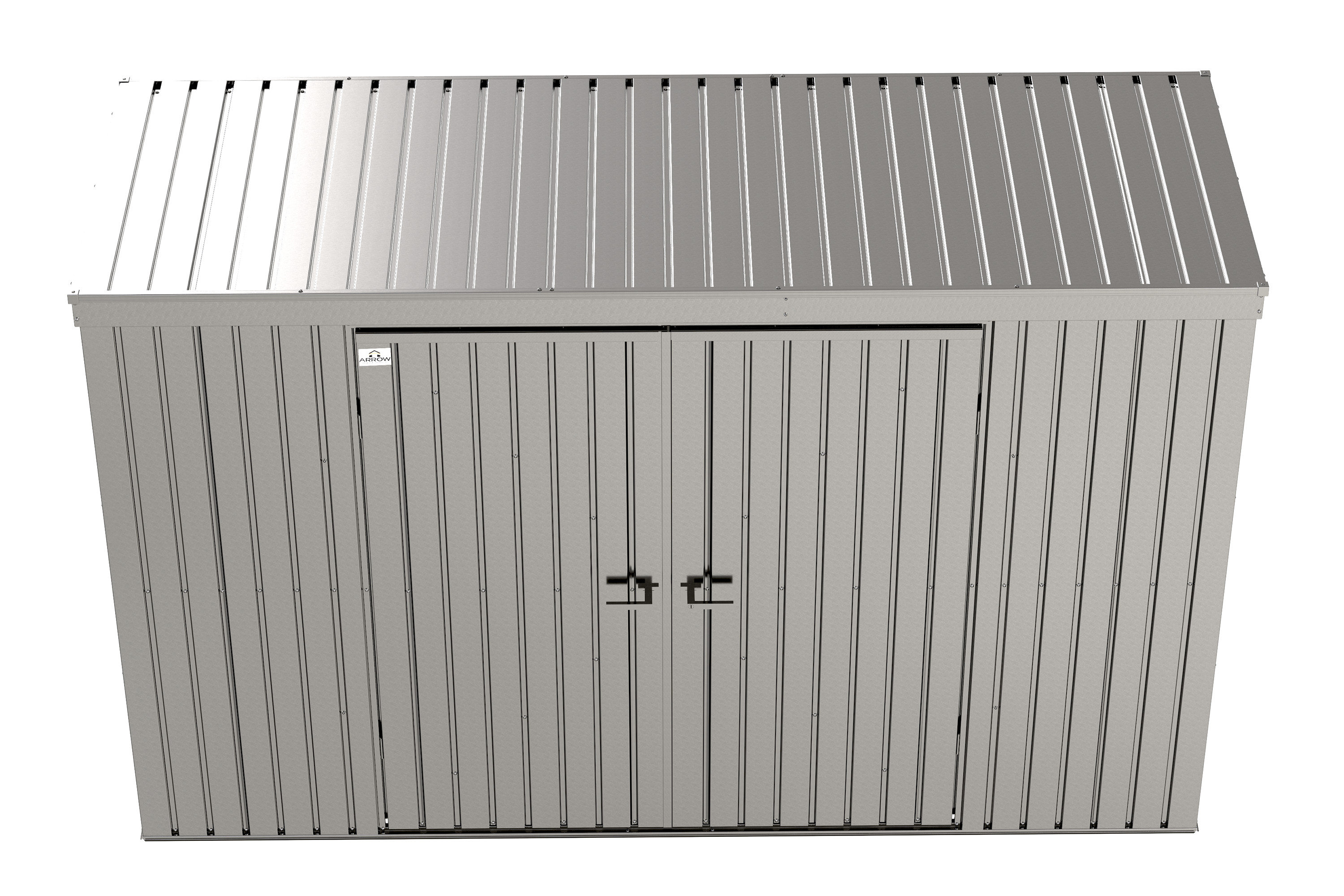 Arrow Elite 10 ft. W x 4 ft. D Galvanized Steel Portable Storage Shed ...