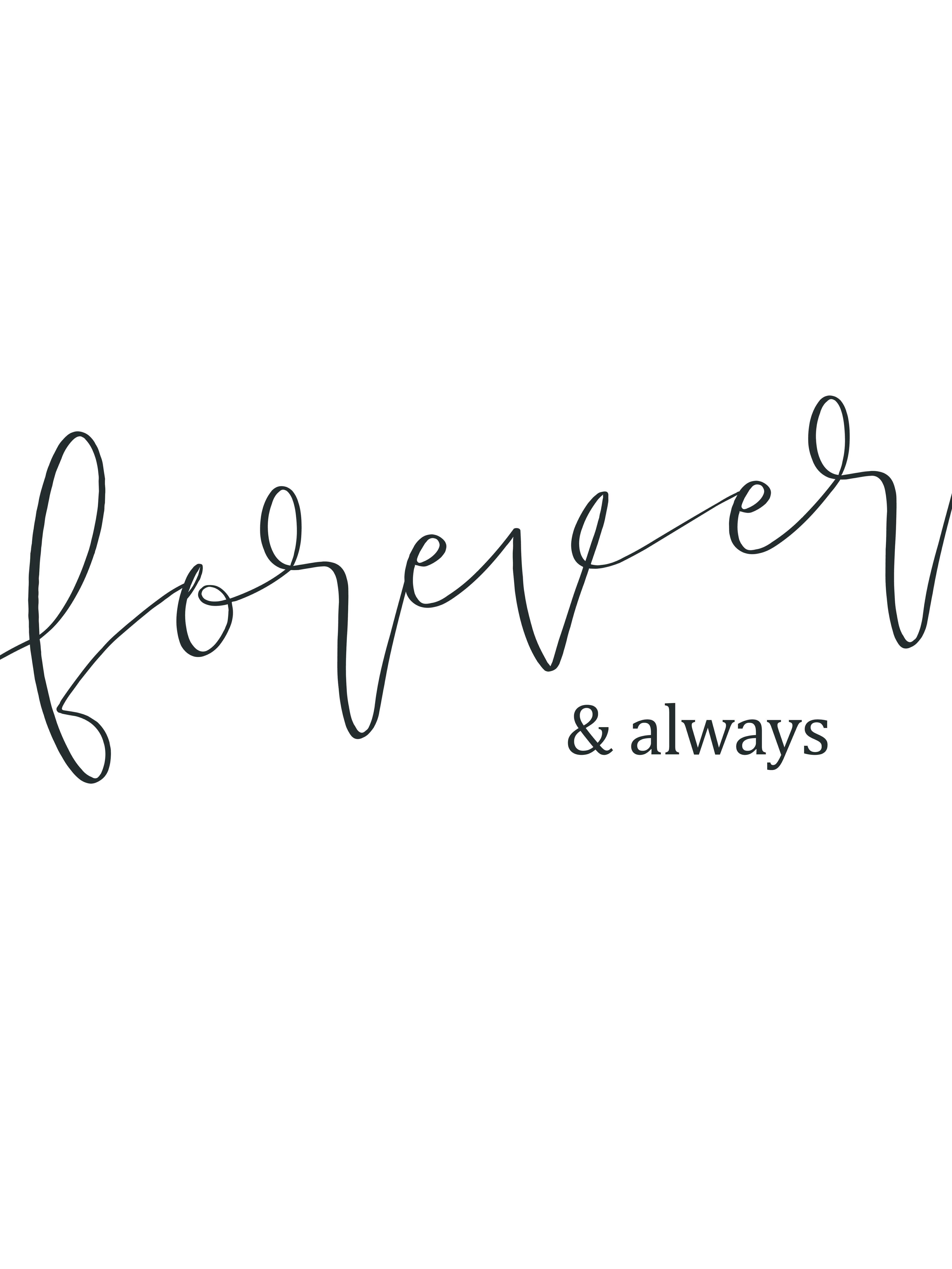 Trinx Forever Script - Wrapped Canvas Print | Wayfair