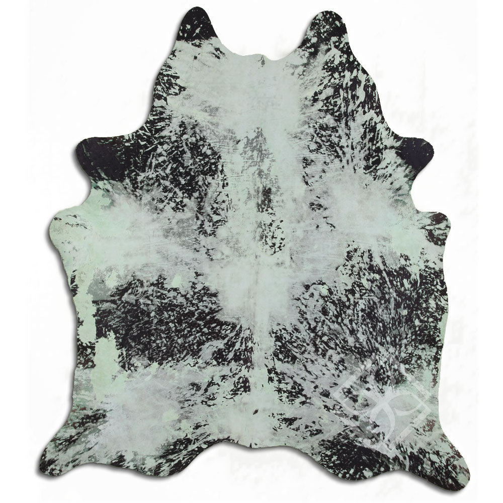 Bloomsbury Market Acid Washed Hair Handmade Cowhide Lime Green Area Rug ...