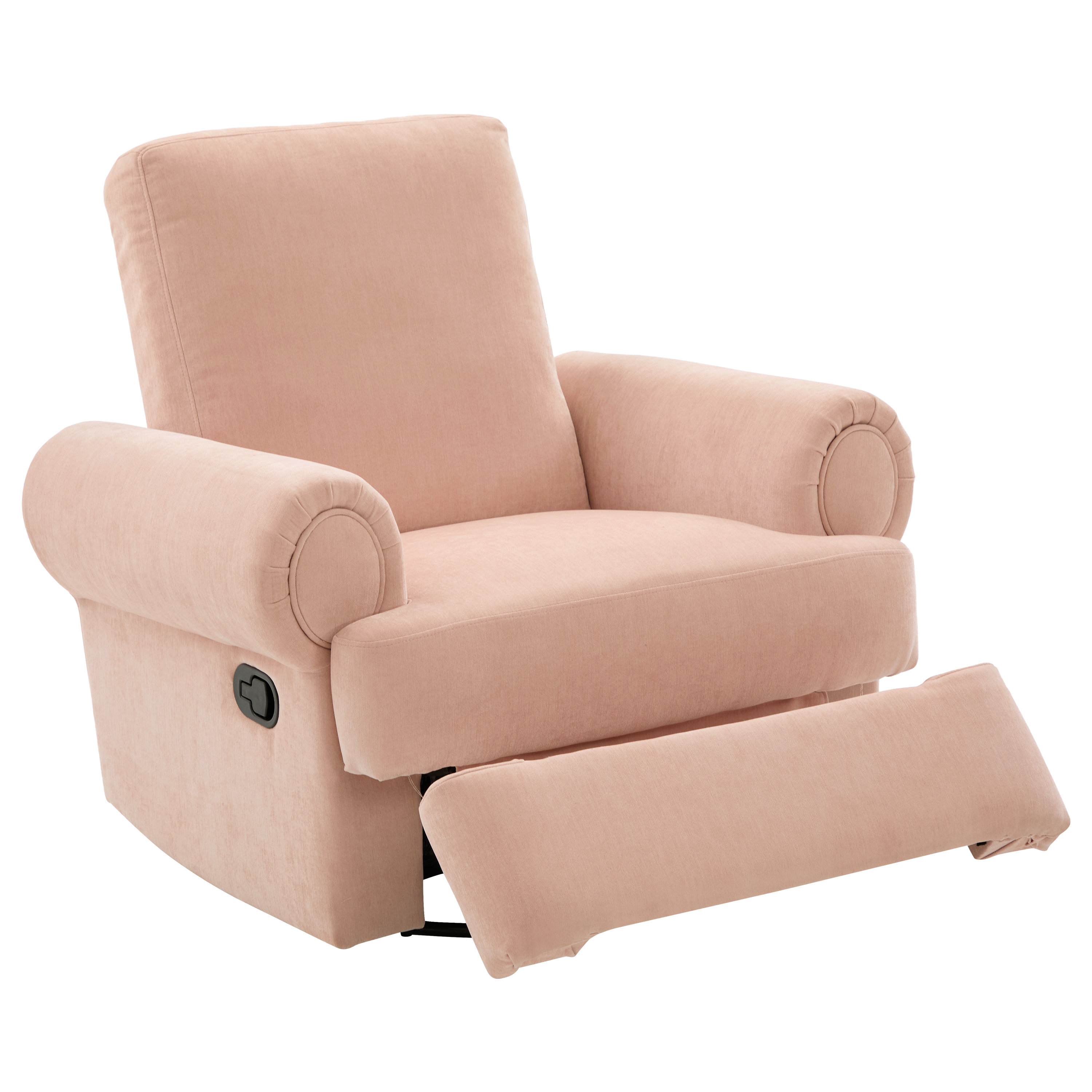 NFusion Seabrook Manual Swivel Rocker Recliner With Chenille Upholstery ...