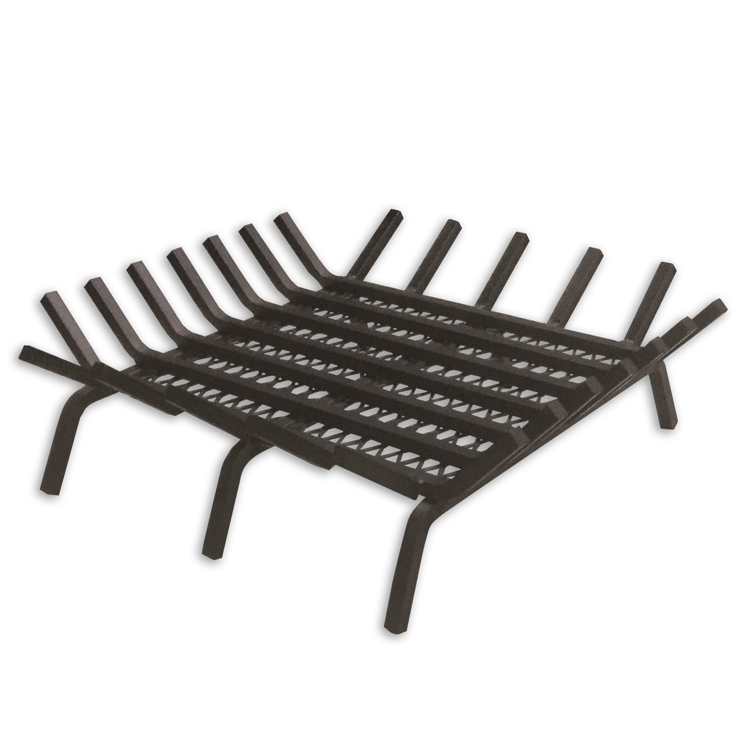 Master Flame Square Carbon Steel Fire Pit Log Grate with Charguard ...