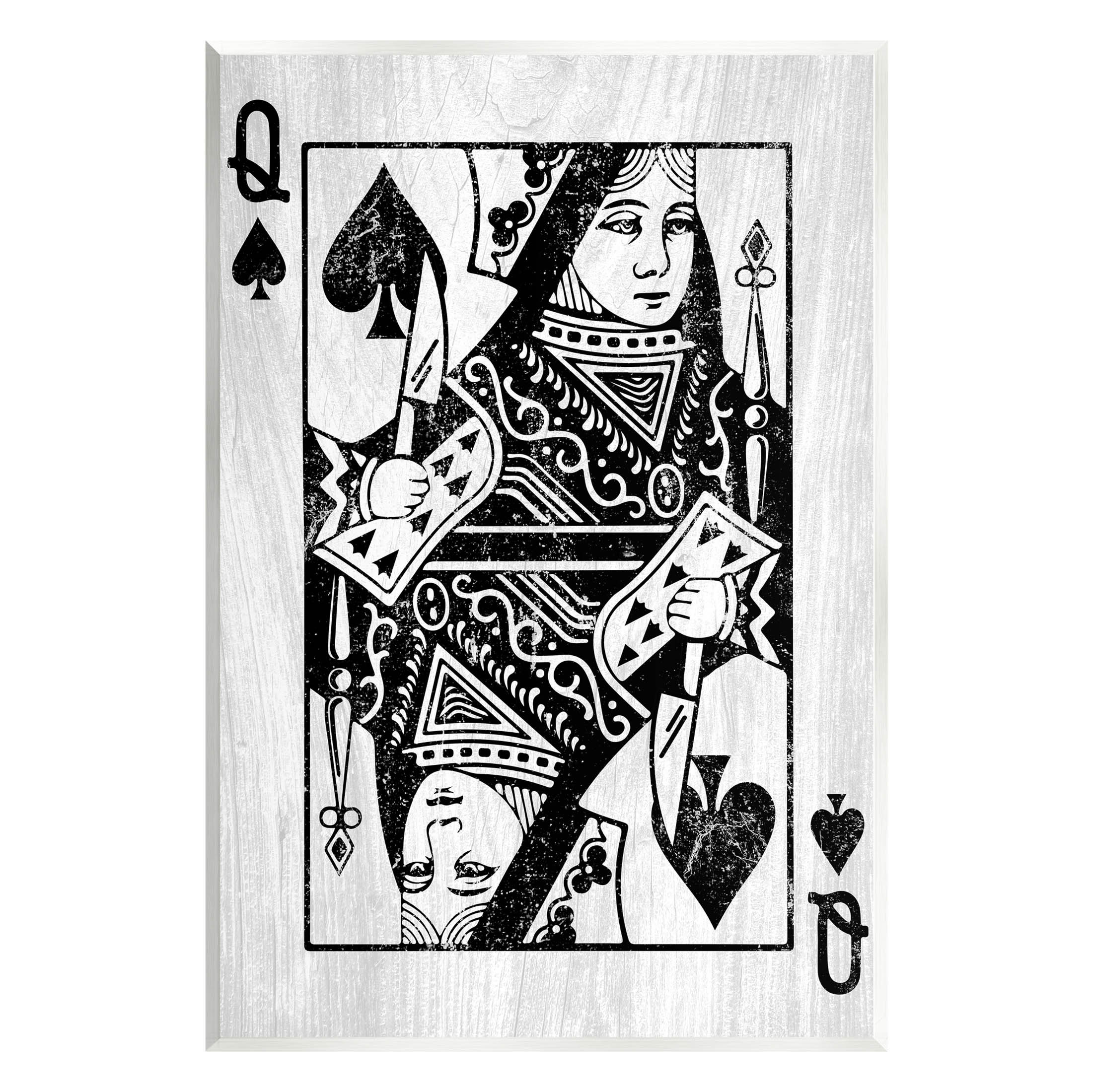 Trinx Card Deck Queen Imagery by Lil' Rue - Unframed Graphic Art on MDF ...