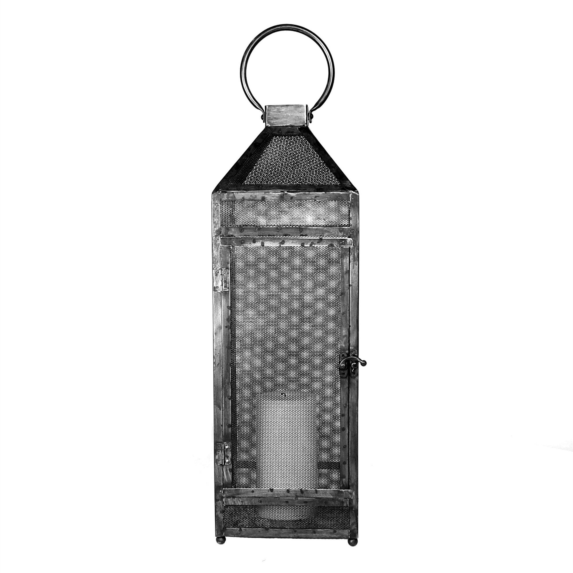 August Grove® Metal Mesh Rustic Lantern & Reviews | Wayfair