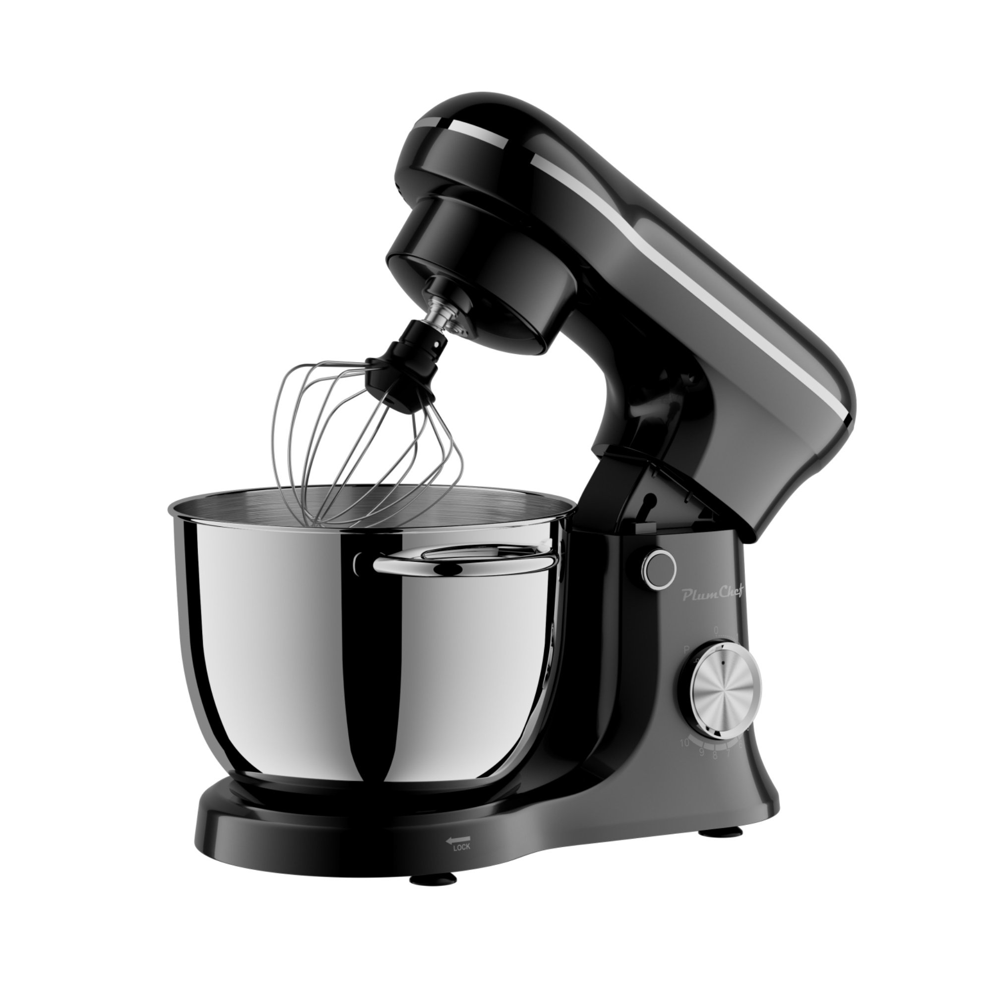 TONWIN 5.2-Liter+4.5-Liter Electric Food Mixer With Timer Function, 10 ...