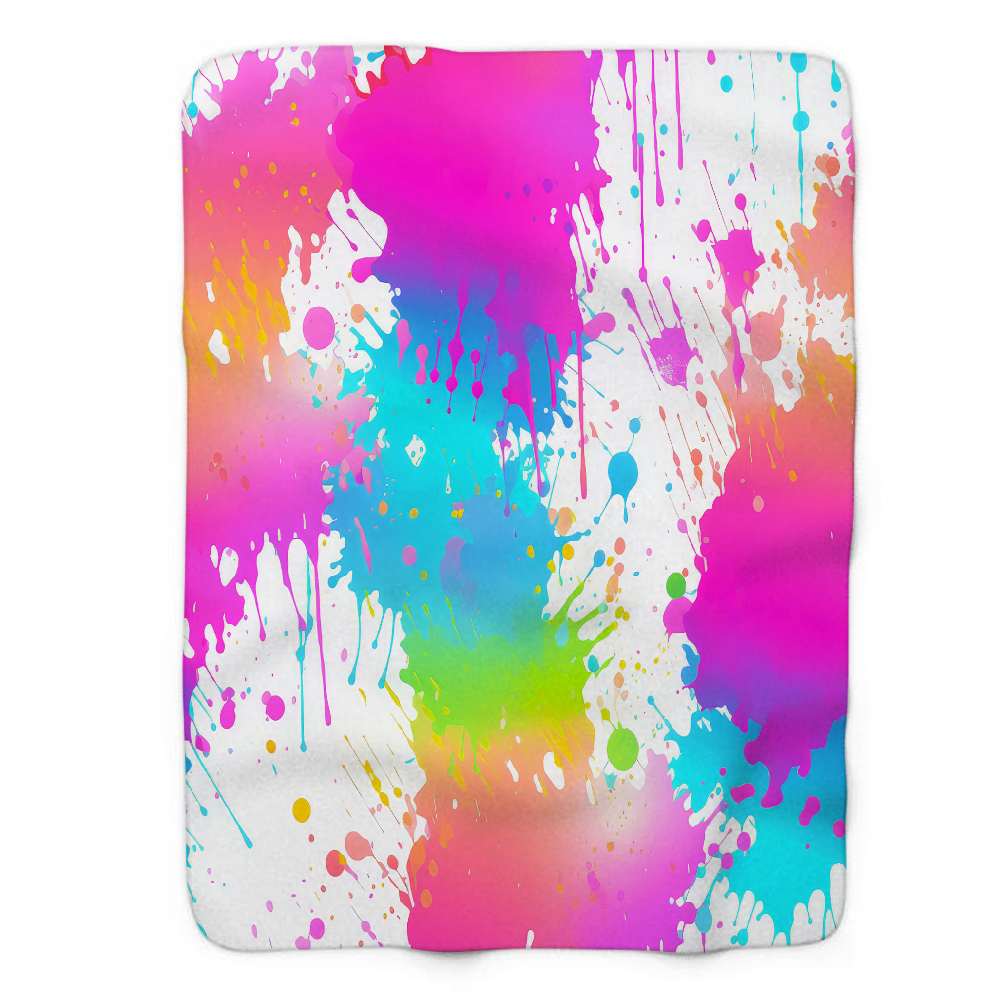 MentionedYou Psychedelic Paint Spree - 1 Piece Premium Sherpa B Throw ...