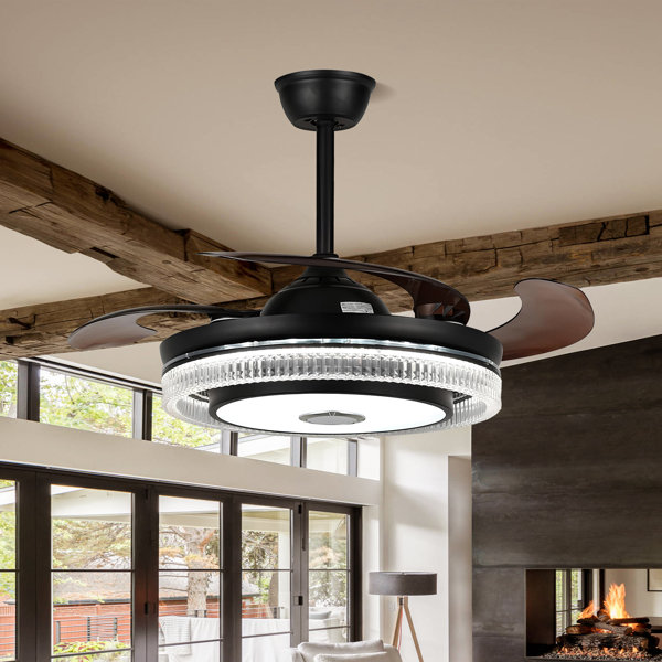 Mercer41 Sueanne 42'' Ceiling Fan with LED Lights and retractable fans ...