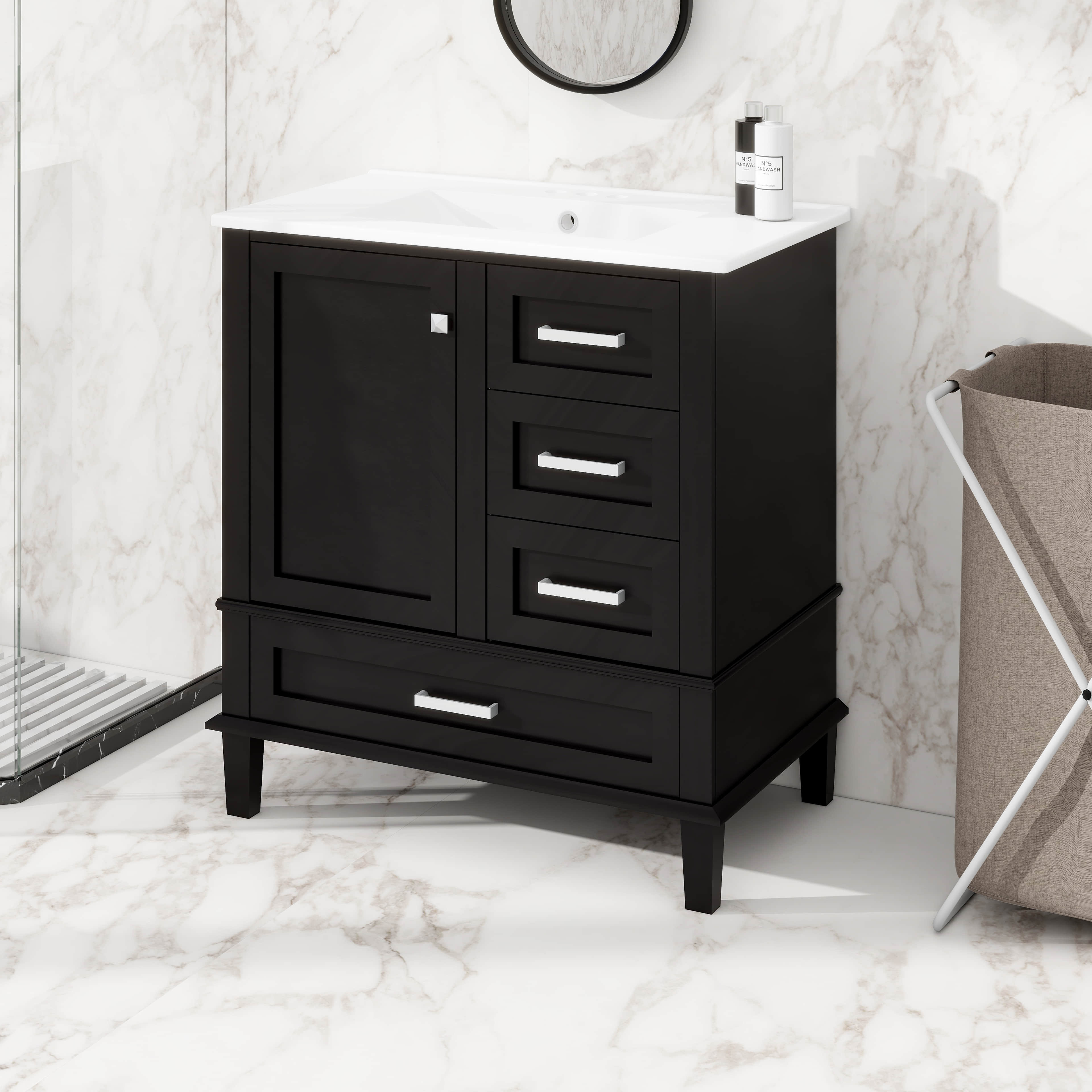 Hokku Designs 30" Bathroom Vanity With Sink, Bathroom Vanity With Sink ...