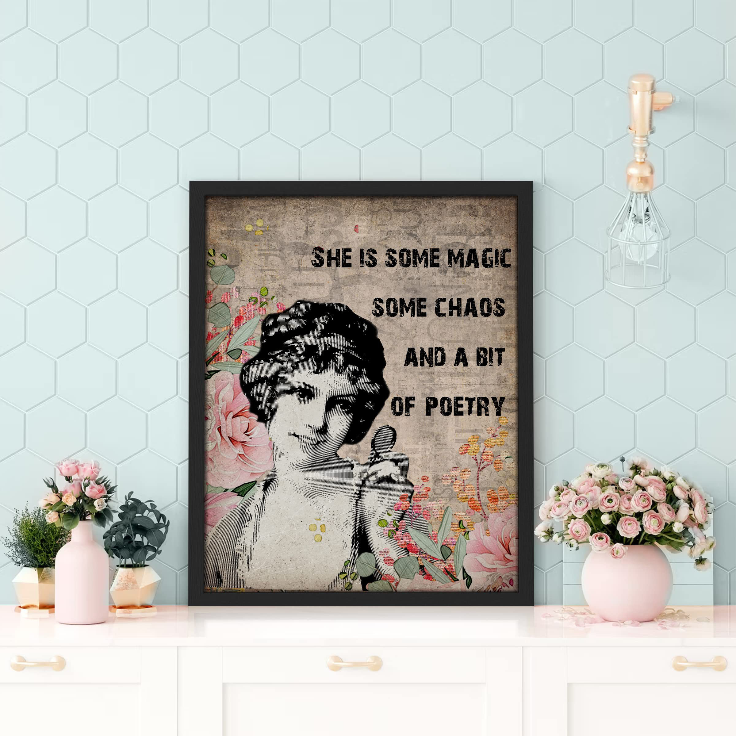 SIGNLEADER " She Is Some Magic Retro Renaissance Art Floral Female ...