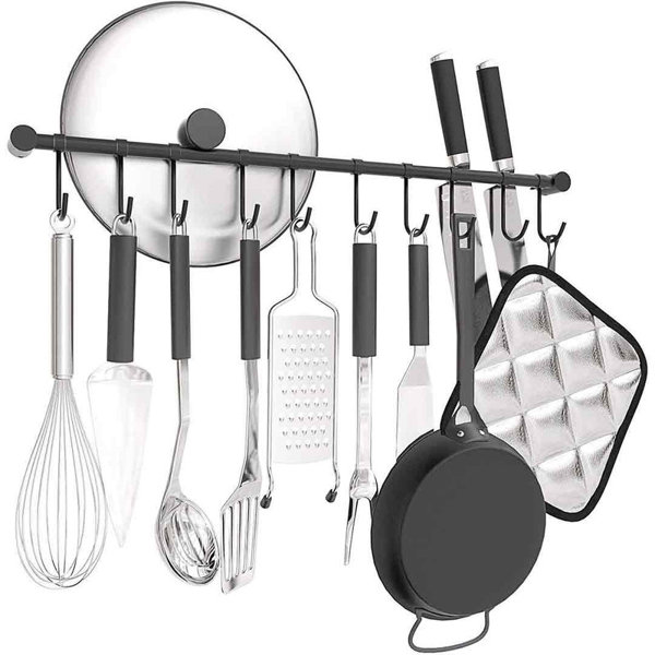 Mercer41 Stainless Steel Round Wall Mounted Pot Rack | Wayfair