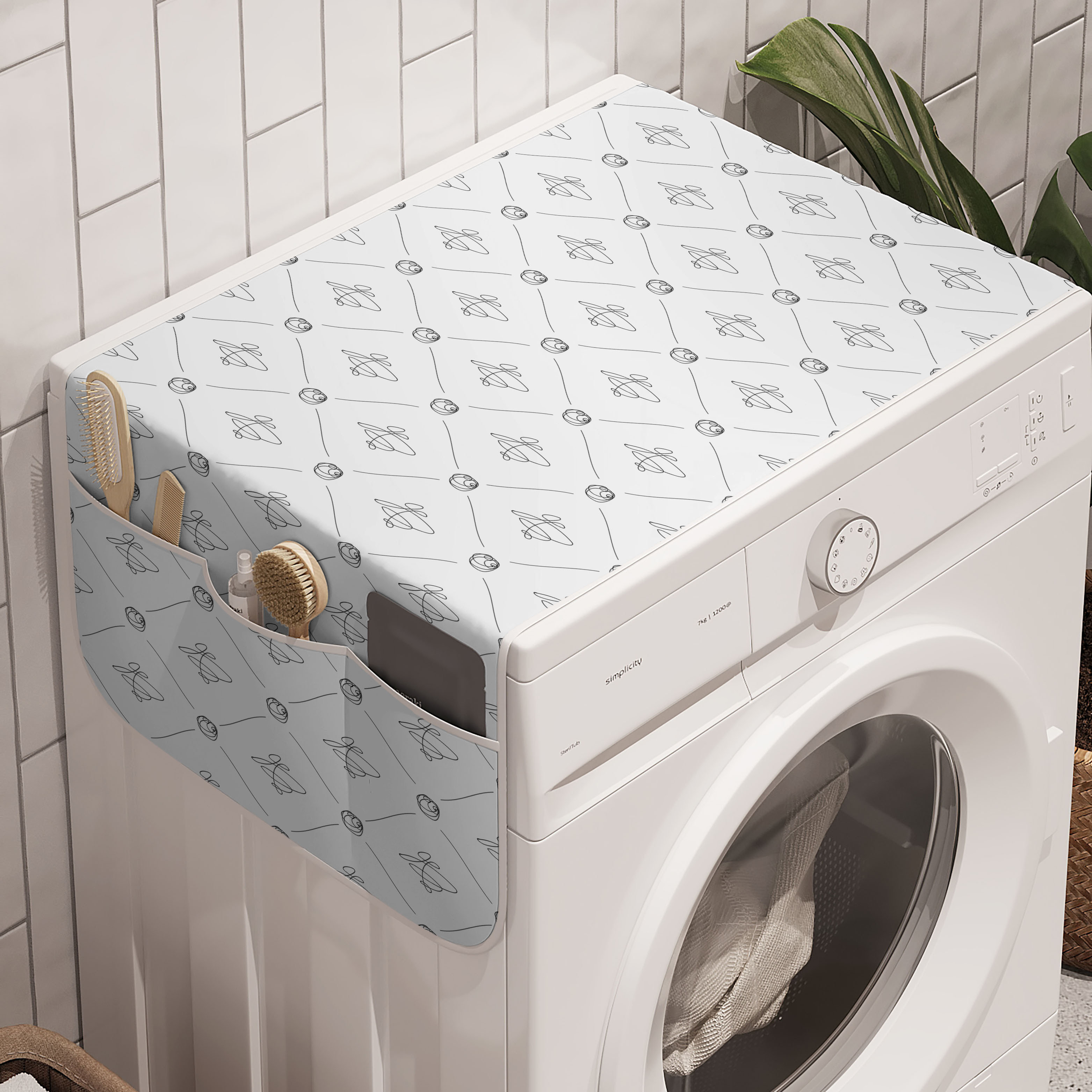 East Urban Home Abstract Washing Machine Organizer Pack of 2 47" x 18.5 ...