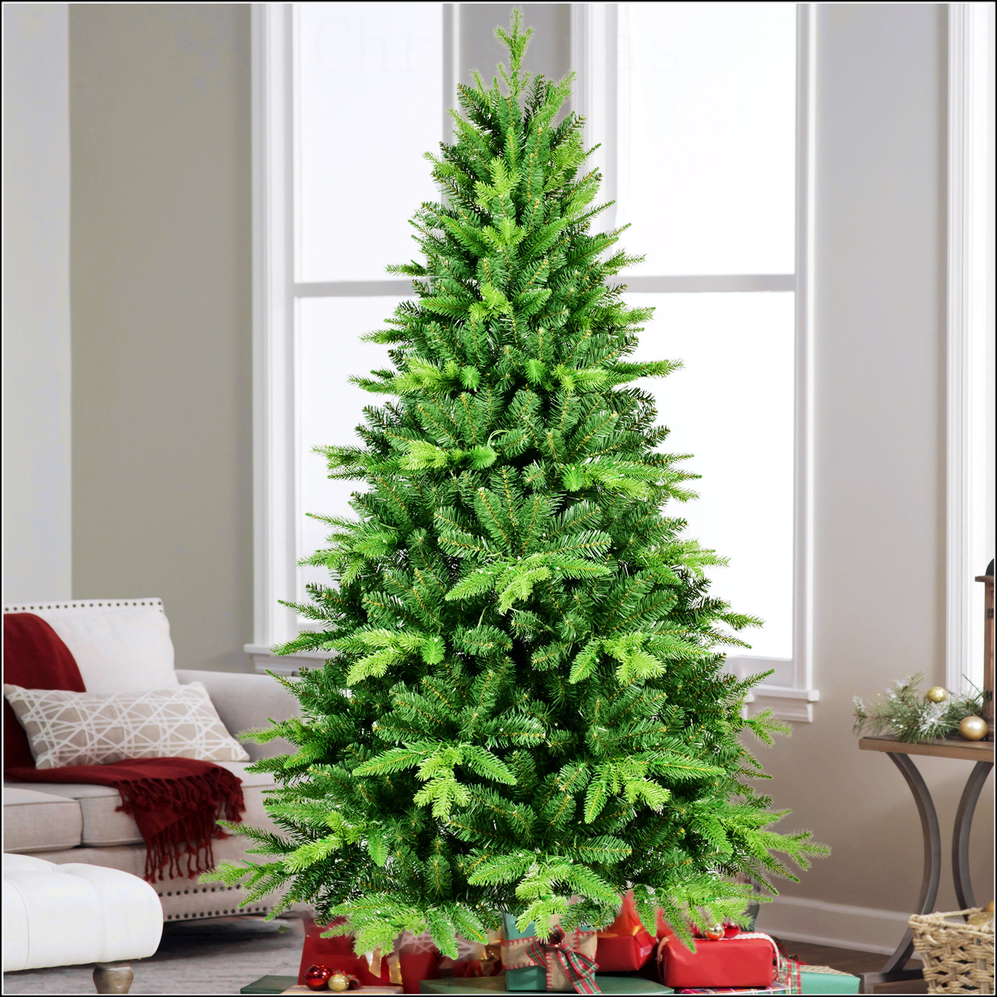 Alcott Hill 7FT PE And PVC Christmas Tree With Lights - Wayfair Canada