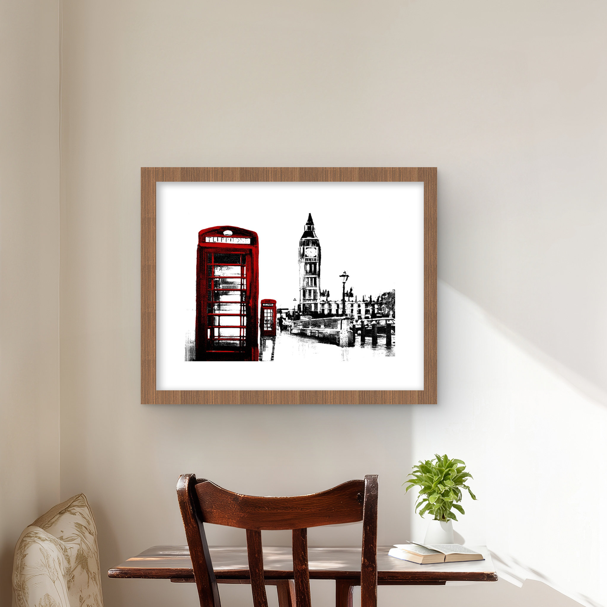 Lark Manor™ Telephone Box and Big Ben Print | London Office Decor | Wayfair