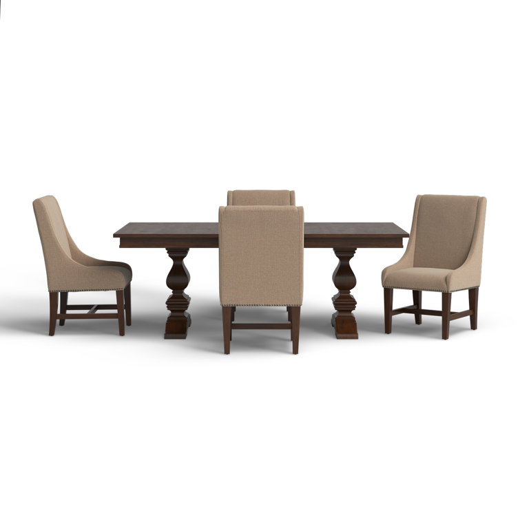 Birch Lane™ Carine Extendable Double Pedestal Dining Set & Reviews ...
