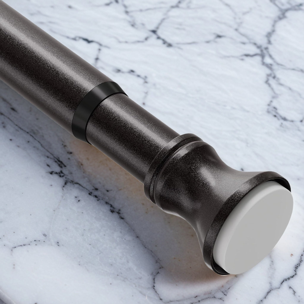 JJbaok Tension Shower Curtain Rod - Adjustable Rust-Resistant Bathroom ...