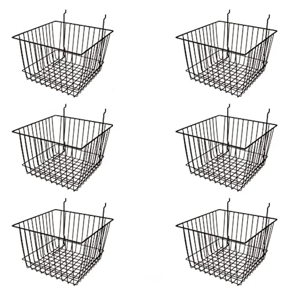 WFX Utility™ Only Hangers Deep Wire Black Storage Baskets For Gridwall ...