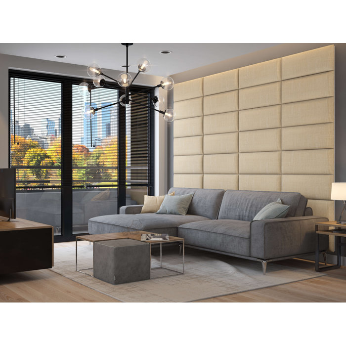 Vant Panels Microsuede Wall Paneling in Neutral Sand | Wayfair