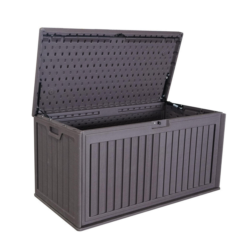 IRHOMA 100 - Gallon Waterproof Plastic Outdoor Deck Box with Lockable ...