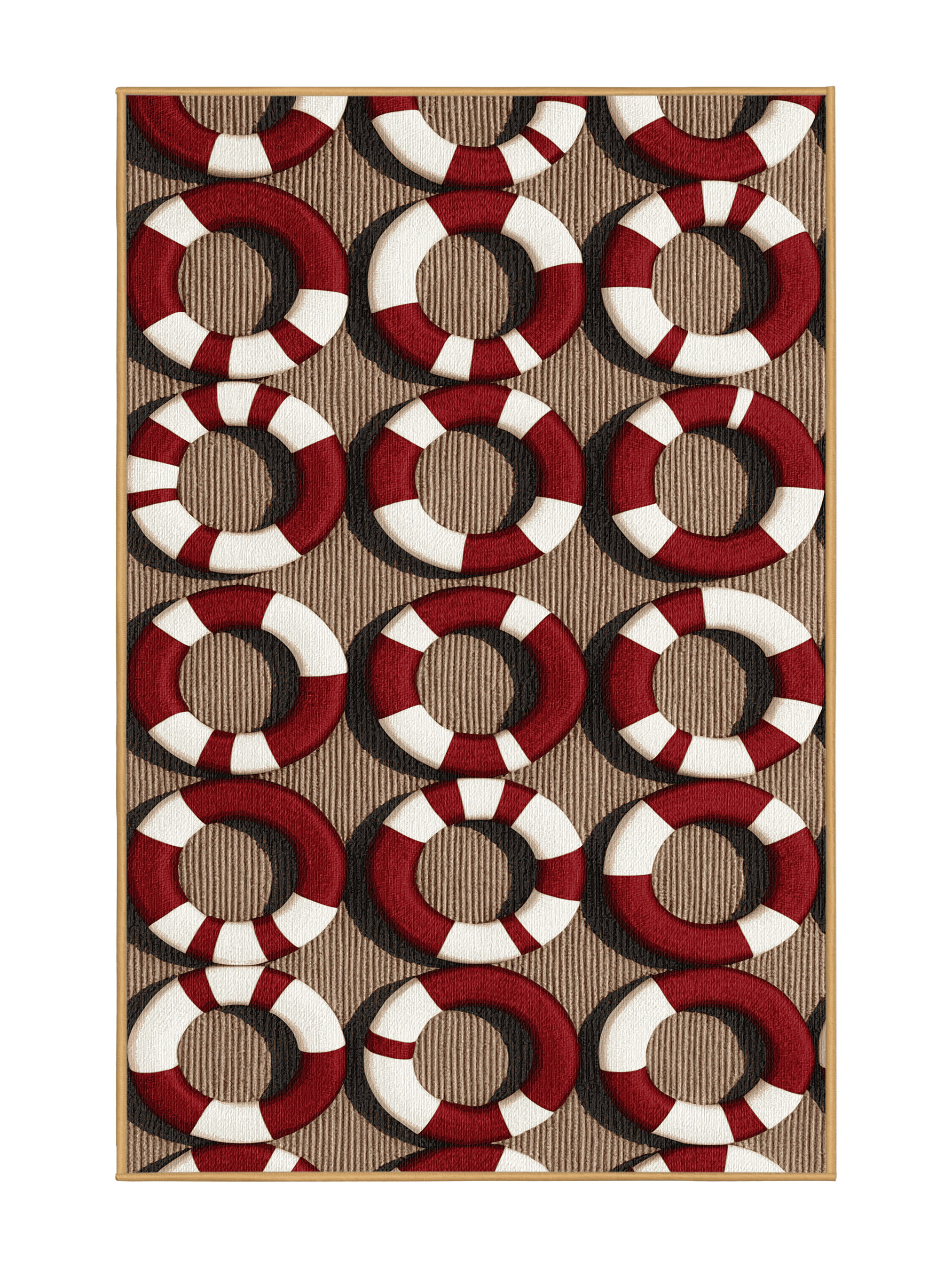 Hokku Designs Washable Life preservers Nautical Area Rug | Wayfair