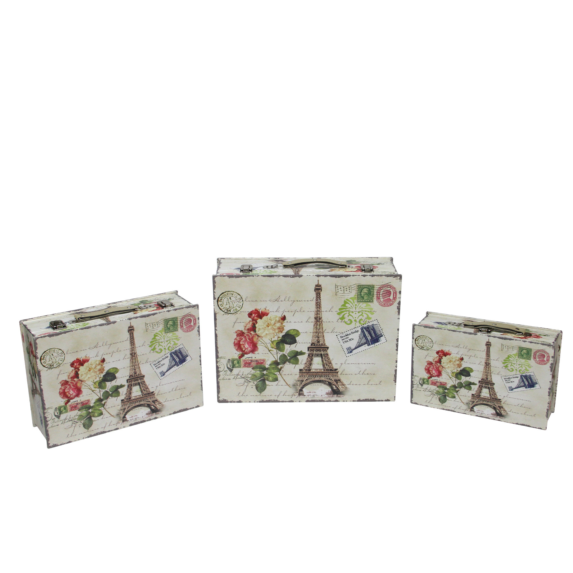 Northlight Seasonal Eiffel Tower Paris and Flowers Vintage-Style ...