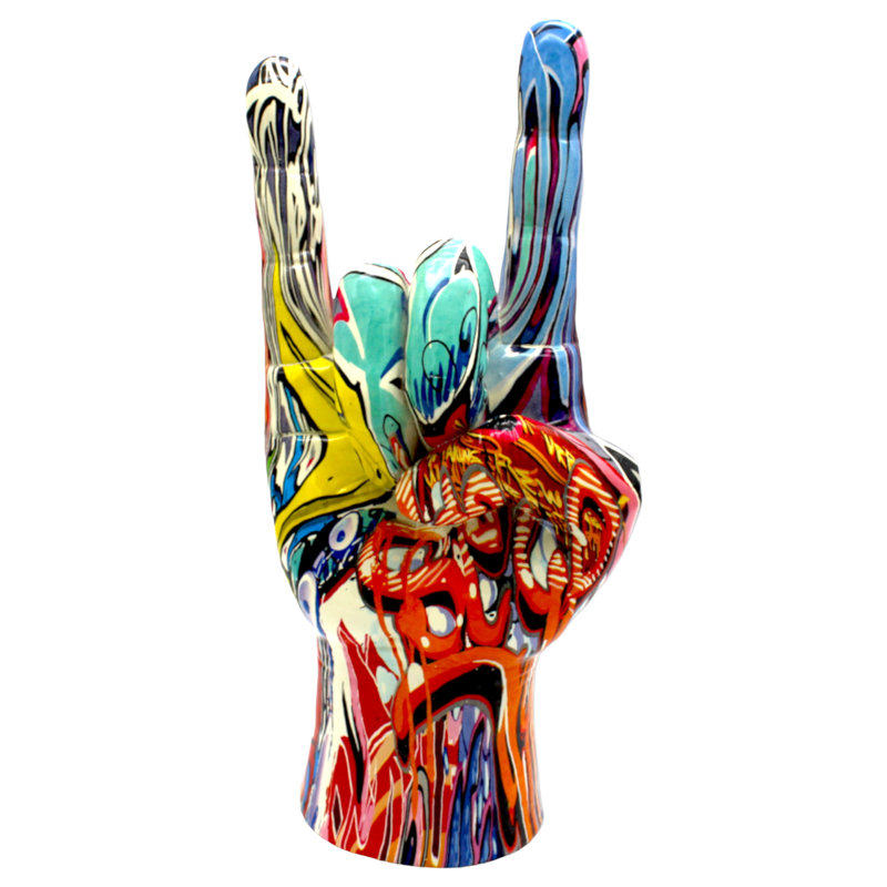 Latitude Run® Faltin Street Art Rock On Jumbo Hand & Reviews | Wayfair