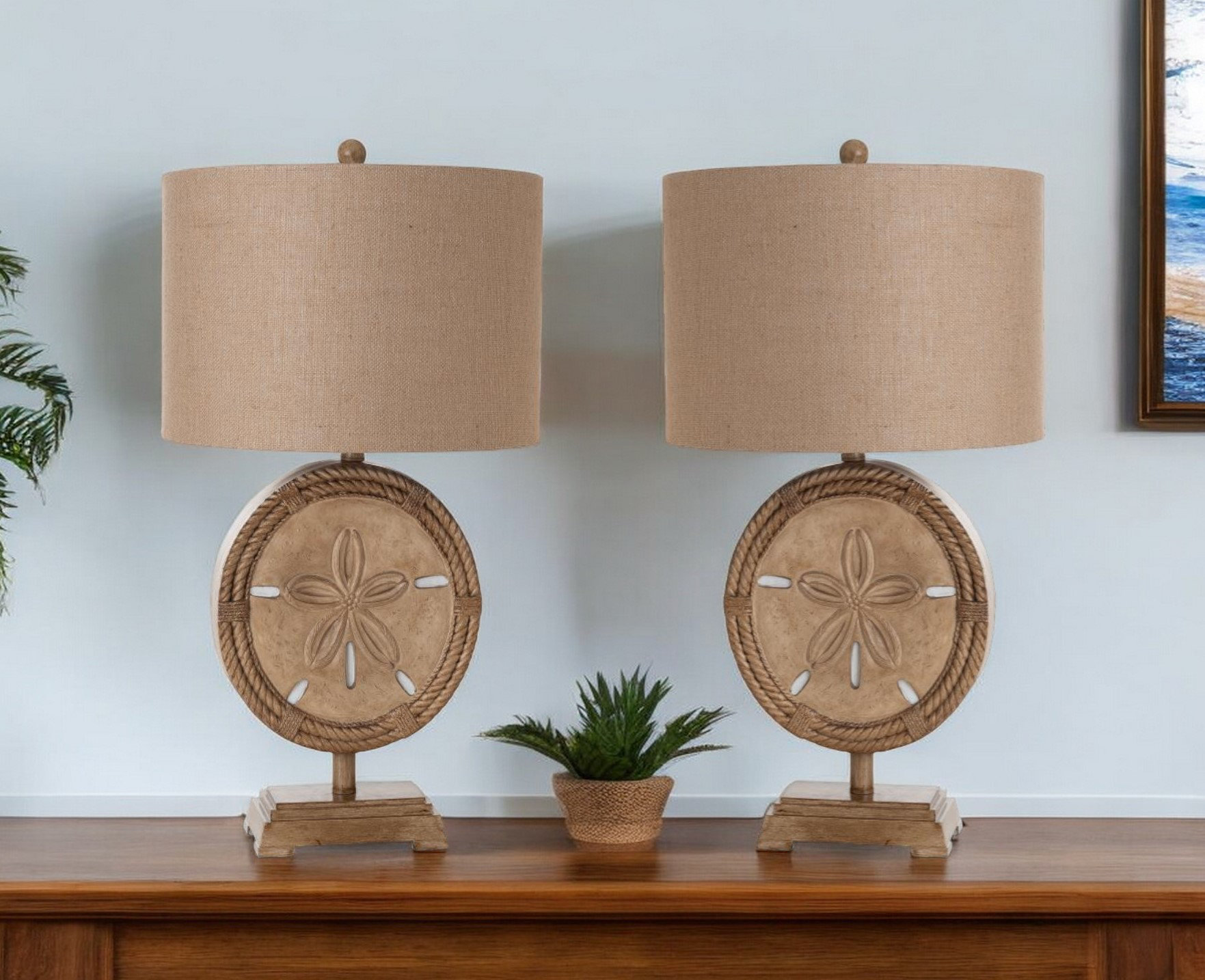 Longshore Tides Two pieces of Ardita 31" Brown Novelty Table Lamps With ...
