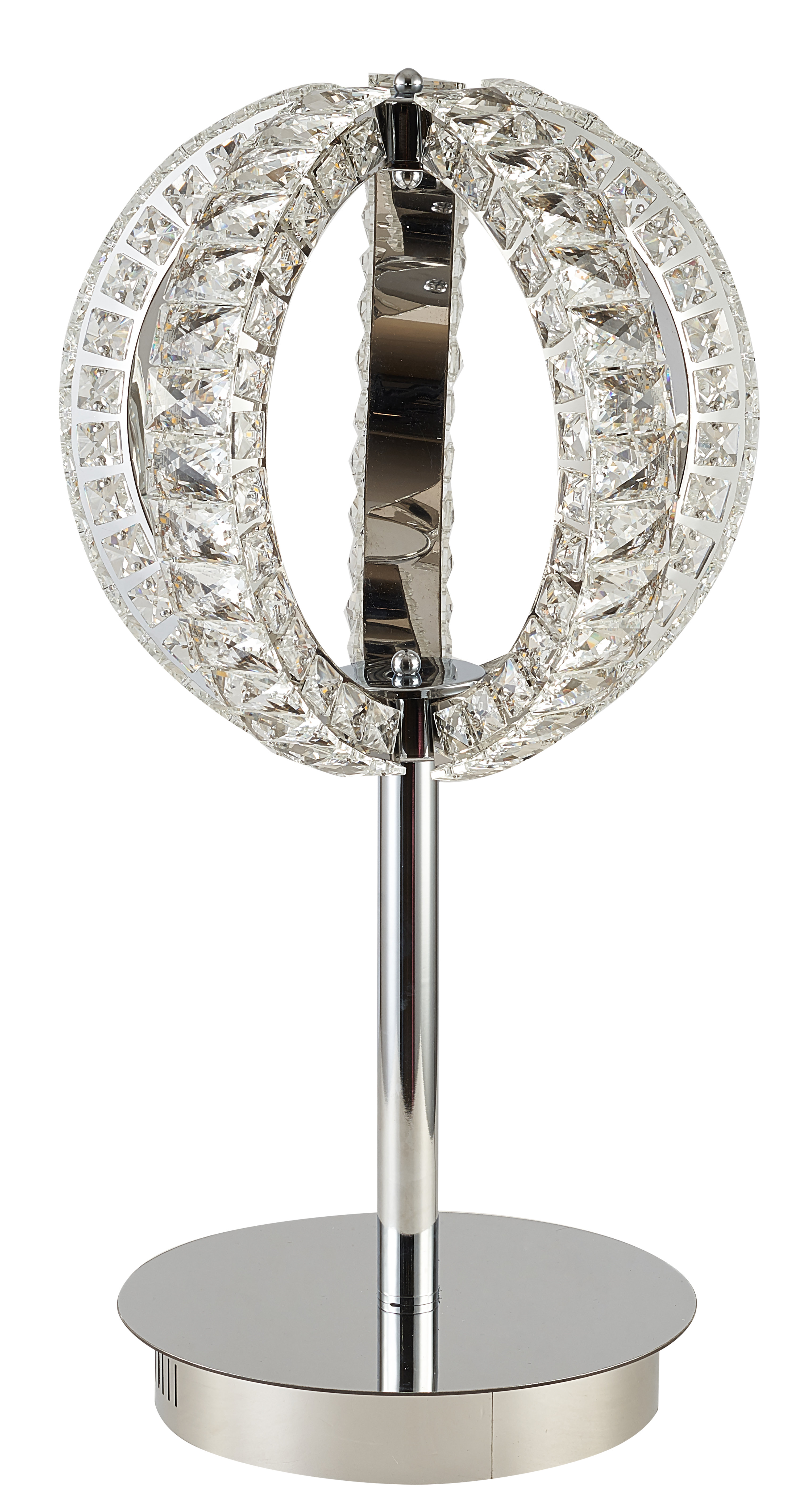 Everly Quinn 27"-Height Chrome LED Table Lamp With Clear Crystal ...