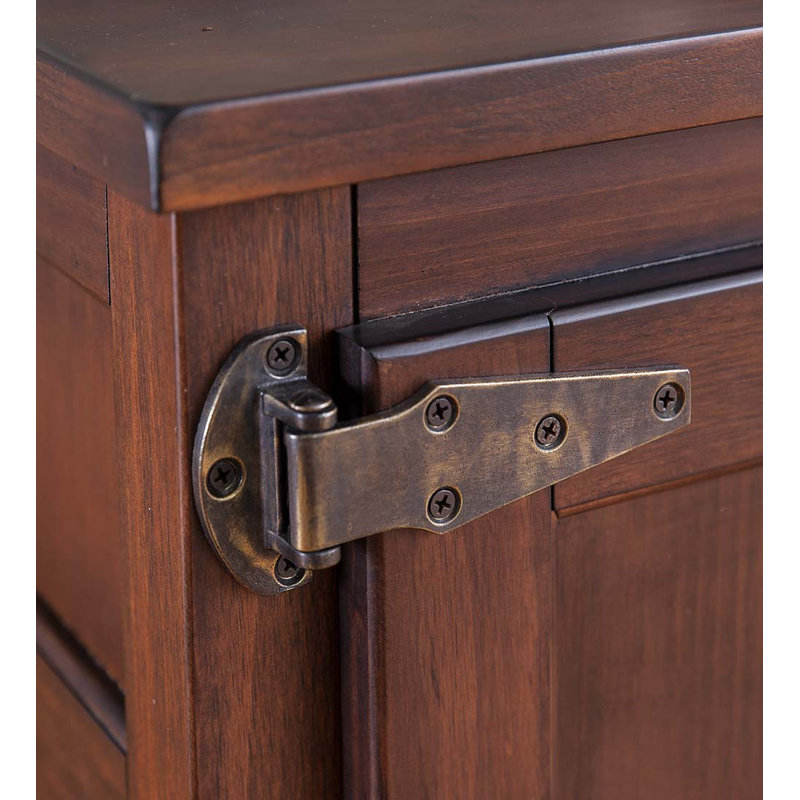 Plow & Hearth Portland Vintage Ice Box Wood Console Table with Replica ...