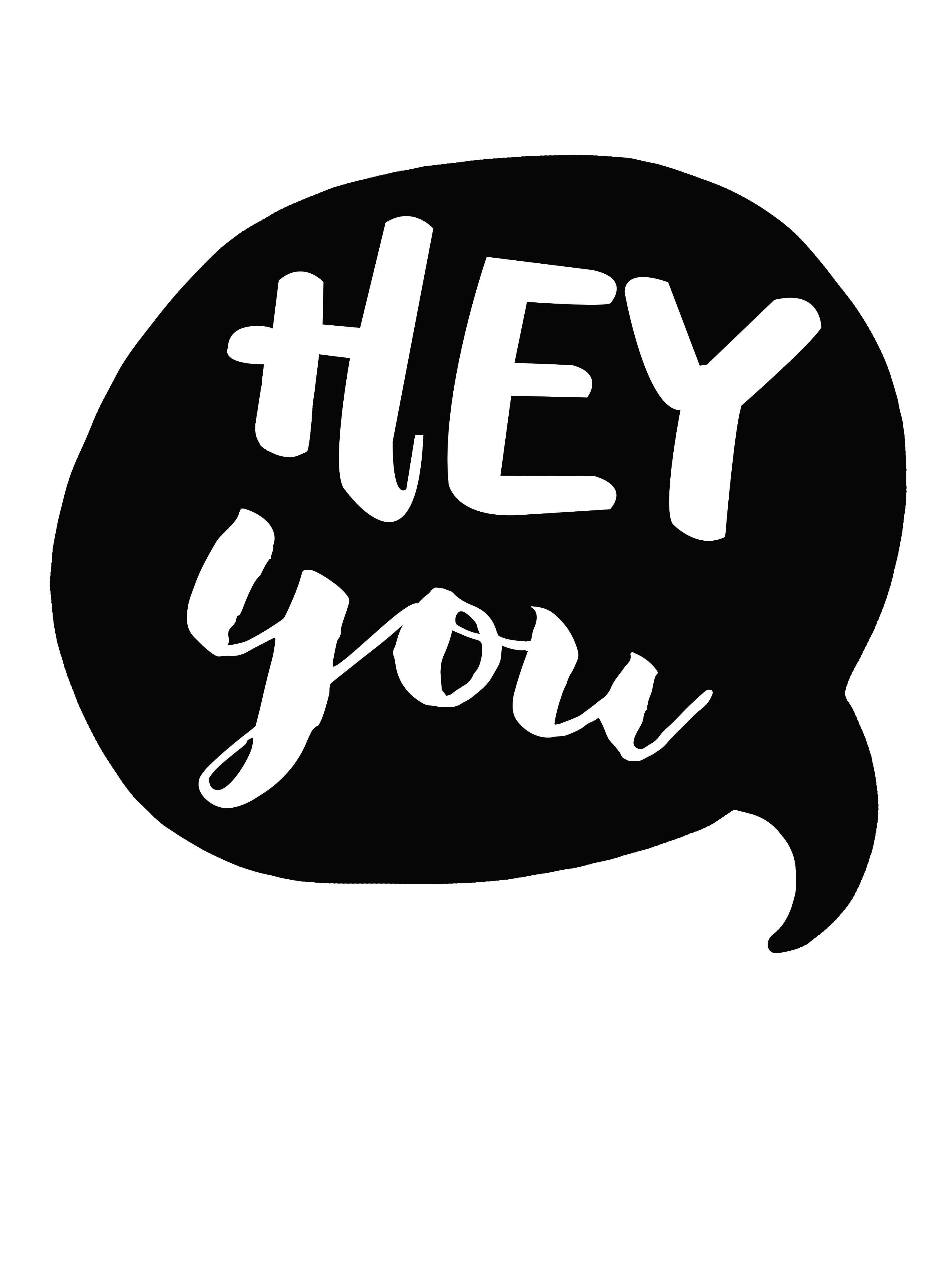Hokku Designs Hey You Bubble - Wrapped Canvas Print | Wayfair