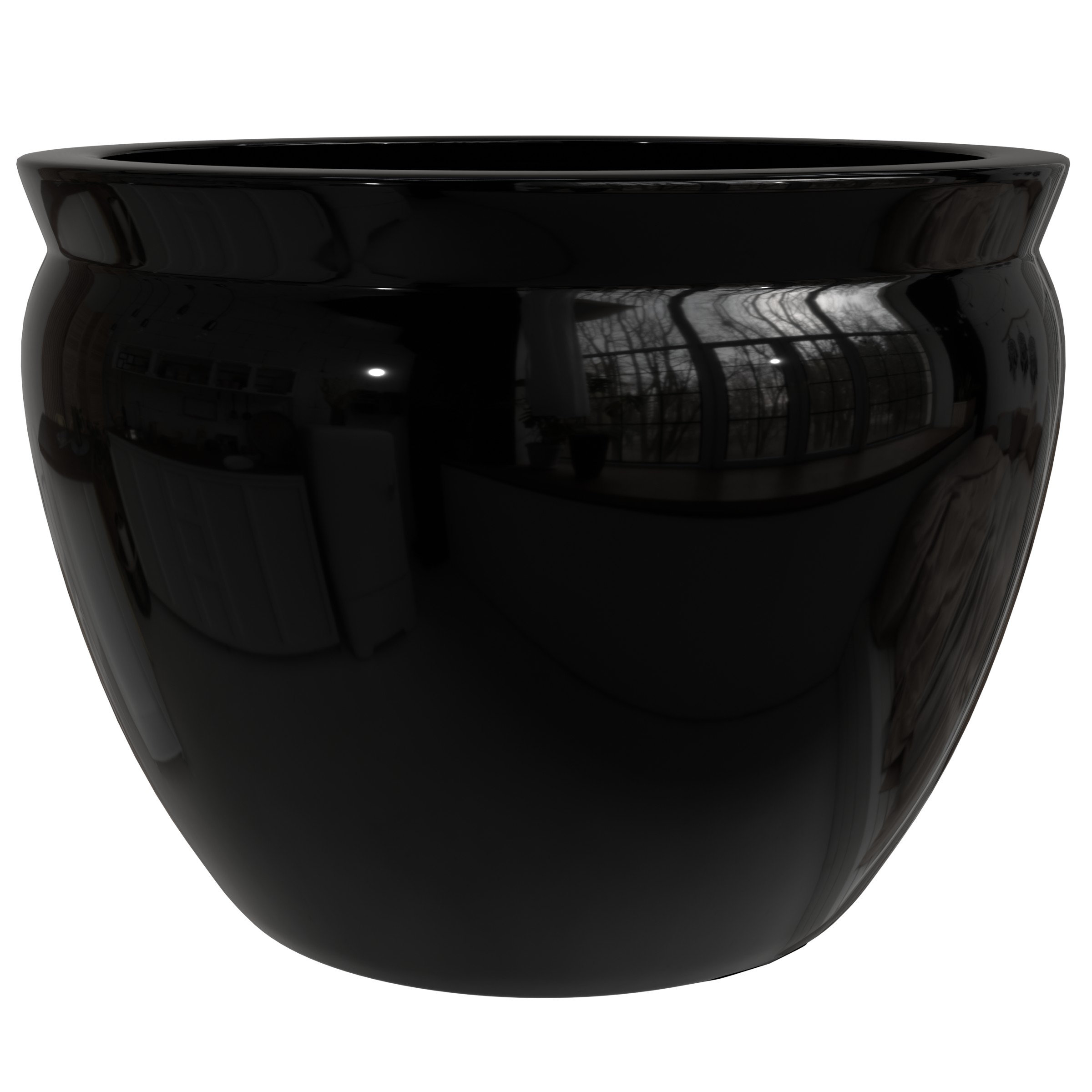 Darby Home Co Traditional Black Fishbowl Planter & Reviews | Wayfair