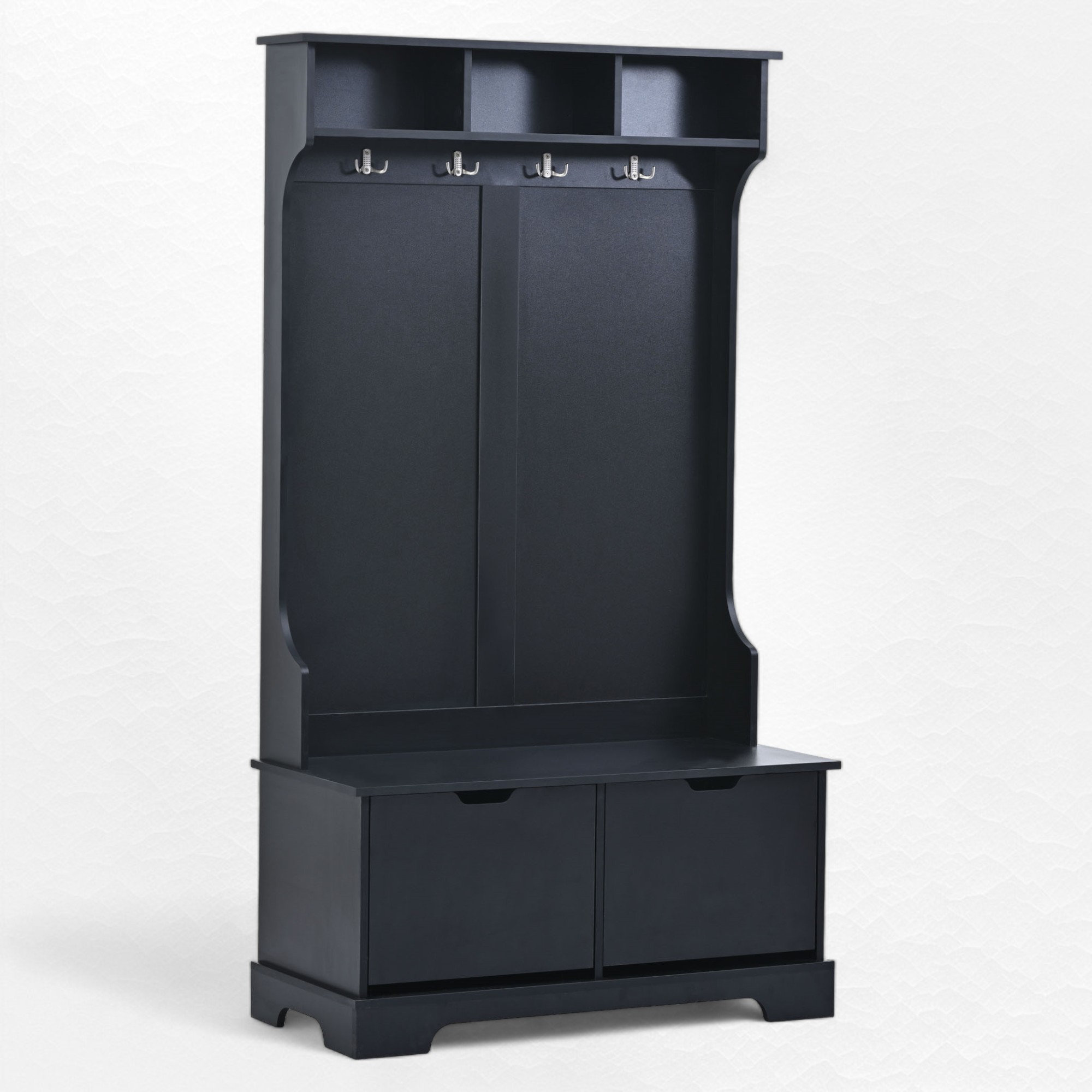 Red Barrel Studio Lorrena Hall Tree with Bench and Shoe Storage ...