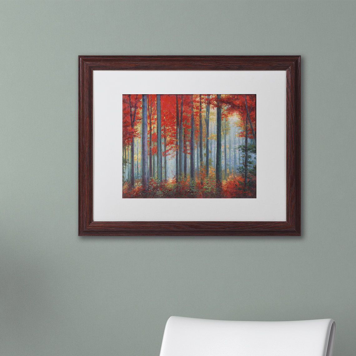 Lark Manor™ Fancher 'Red Foreset' Framed Print on Canvas | Wayfair