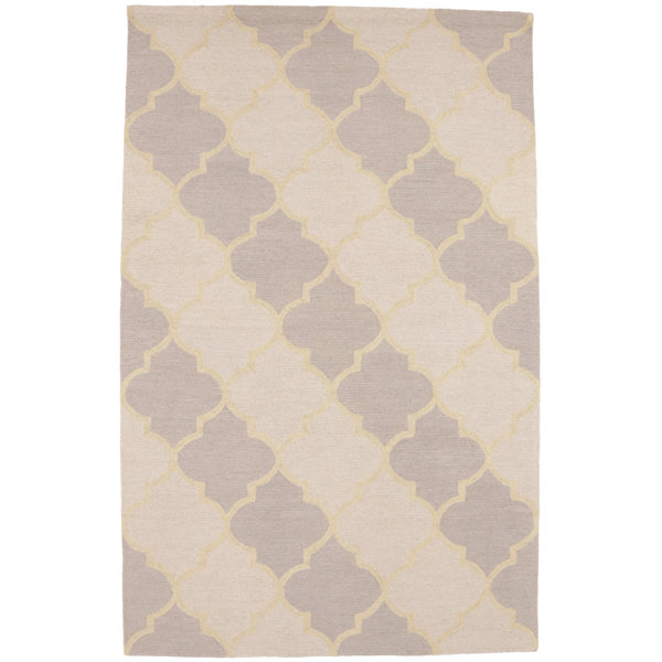 Bungalow Rose Janaid Hand-Tufted Modern Trellis Rectangle 5' X 8' Area ...