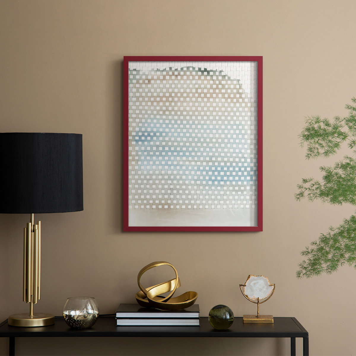 Ivy Bronx Sierra Weave II Framed Print - Solid Wood | Wayfair