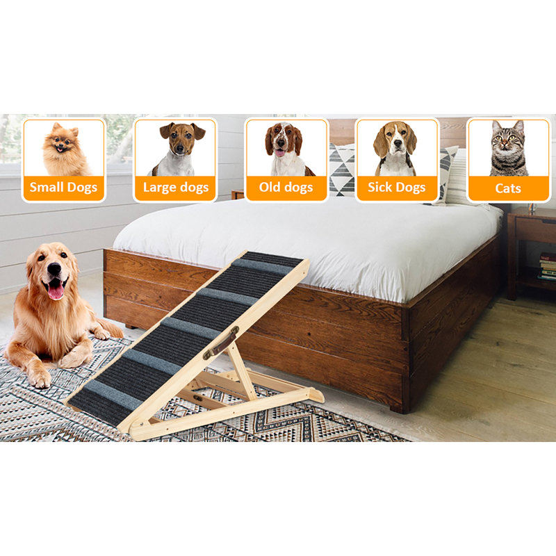 Tucker Murphy Pet™ Pet Wood Ramp Ladder With 6 Adjustable Height ...