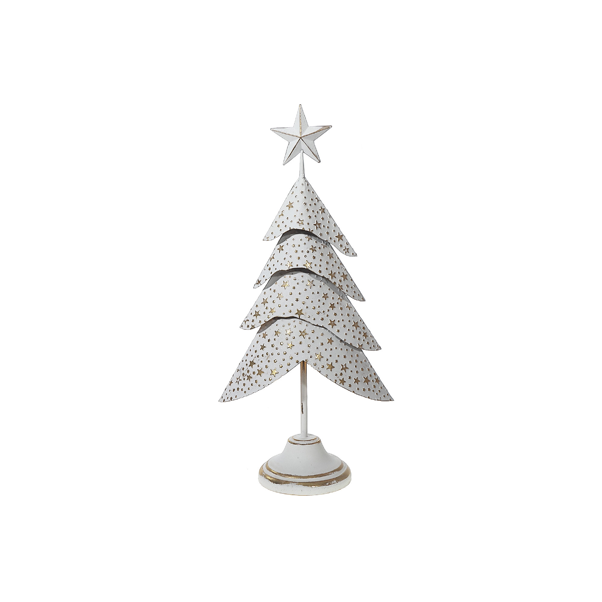 iH casadécor 4 Layer Gold And White Star Metal Tree | Wayfair