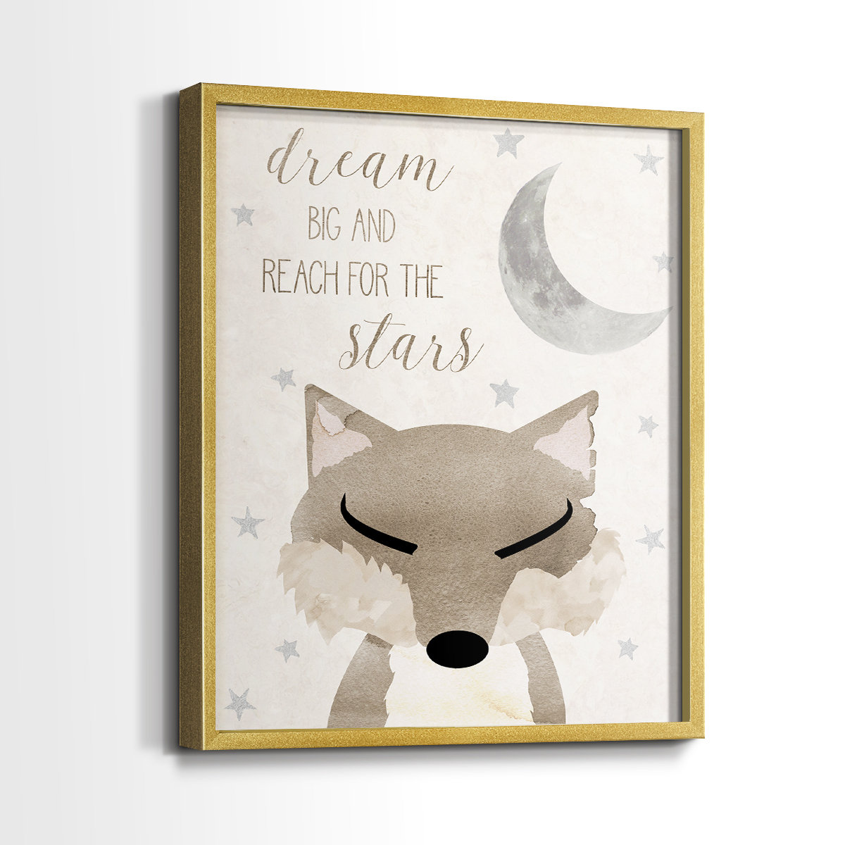 Ebern Designs Goodnight Fox-Premium Framed Print -Ready to Hang - No ...