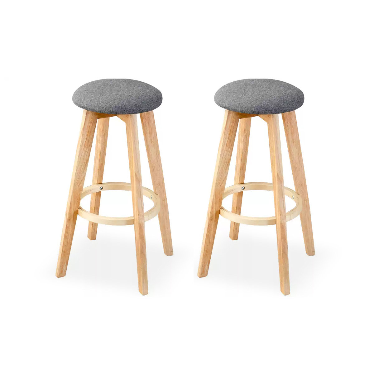 One Allium Way® Retro American-Style Solid Wood Rubber Wood Upholstered ...