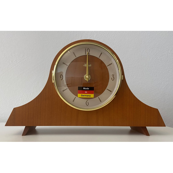 Hermle Carole Analog Wood Quartz Movement / Crystal Tabletop Clock with ...