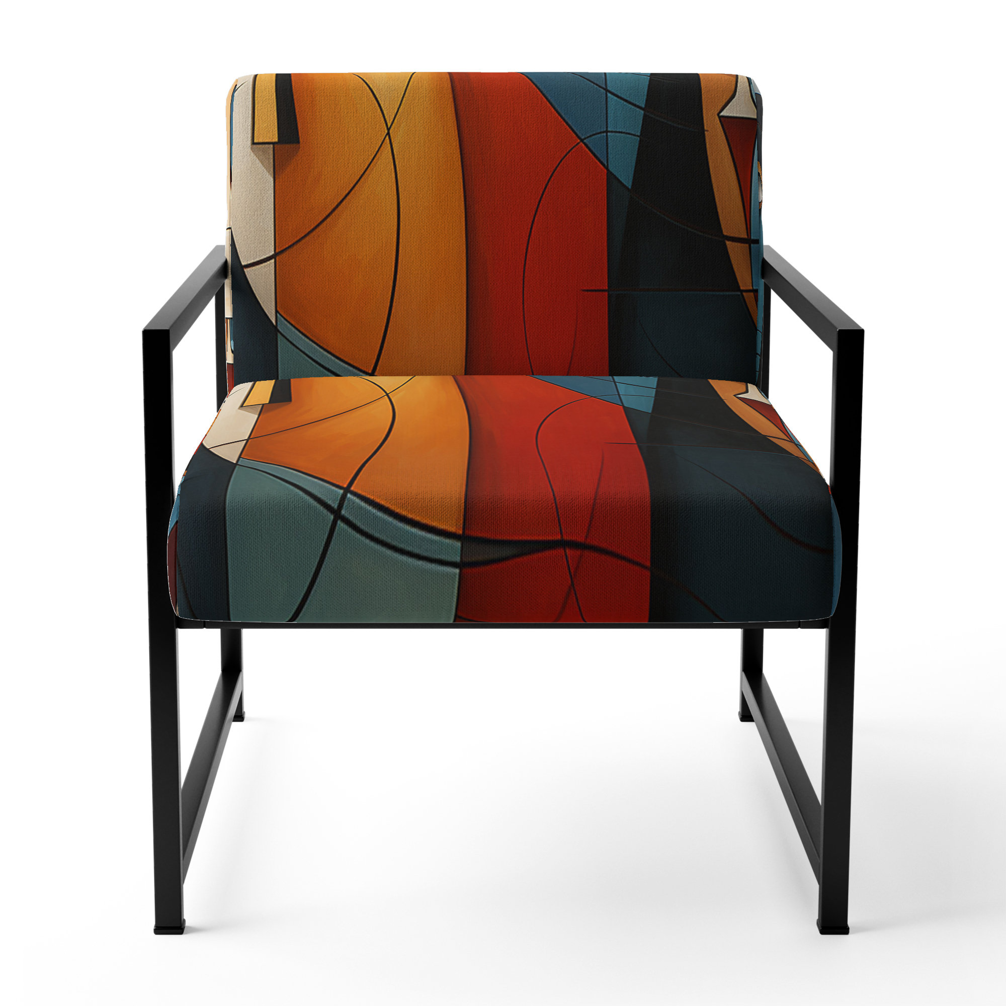 East Urban Home Cubism Geometric Portrait X - Upholstered Abstract ...
