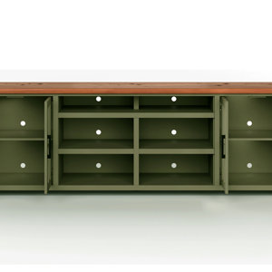 Red Barrel Studio® Home Vineyard 96 Inch TV Stand Console For Tvs Up To ...