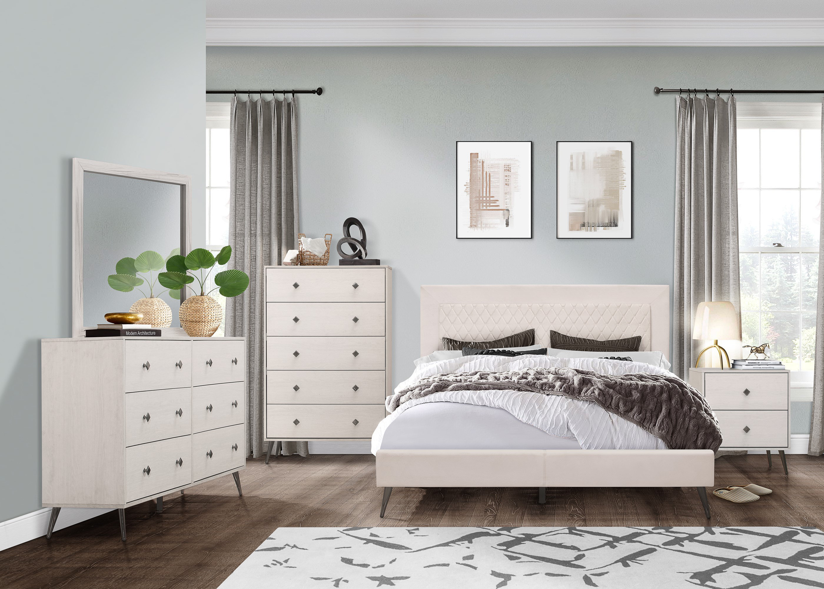 George Oliver Rennick Bedroom Set With Bed , Dresser , Nightstand And ...