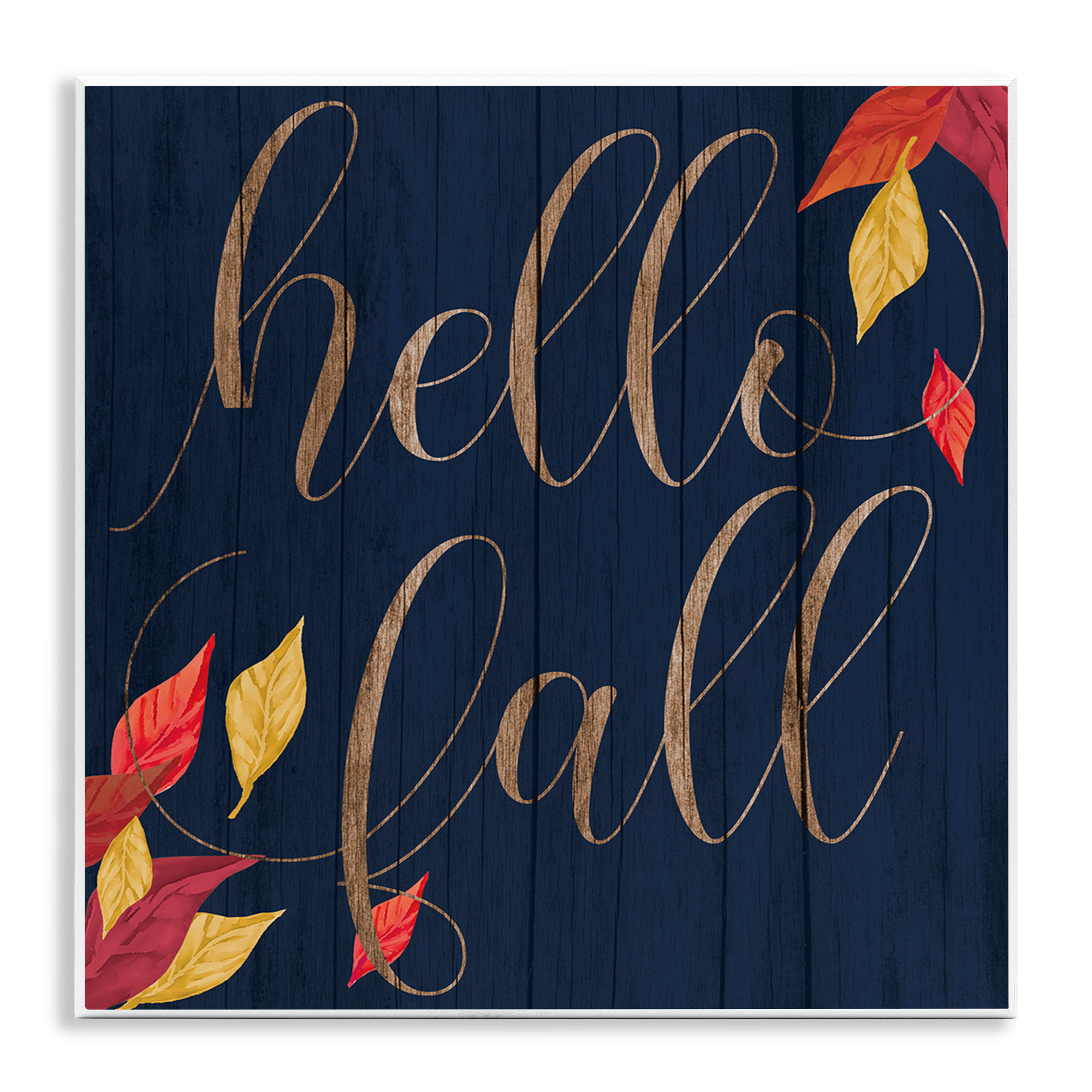 Gracie Oaks 'Hello Fall Script Autumn Foliage Border' by Daphne ...