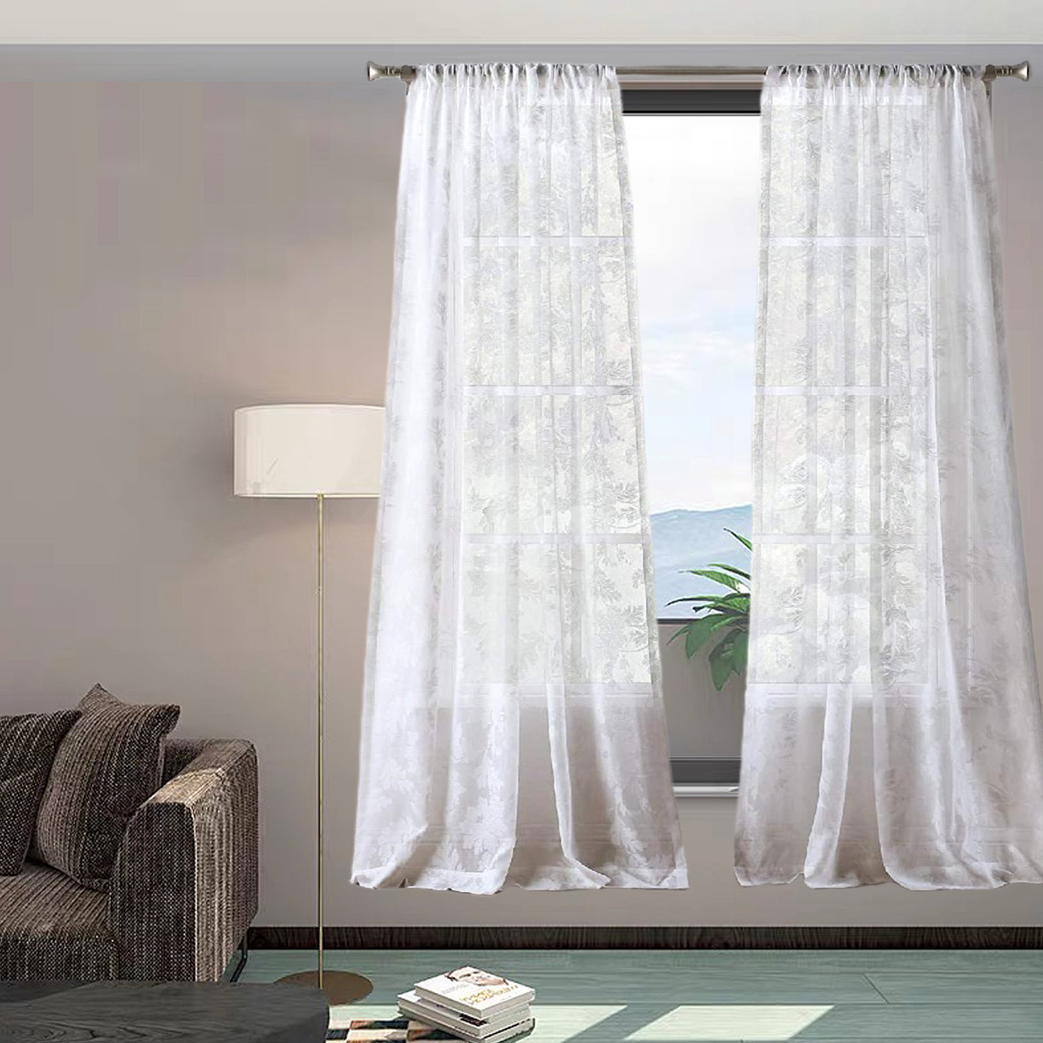 Frifoho Rayon Semi-Sheer Curtains / Drapes Pair - Wayfair Canada