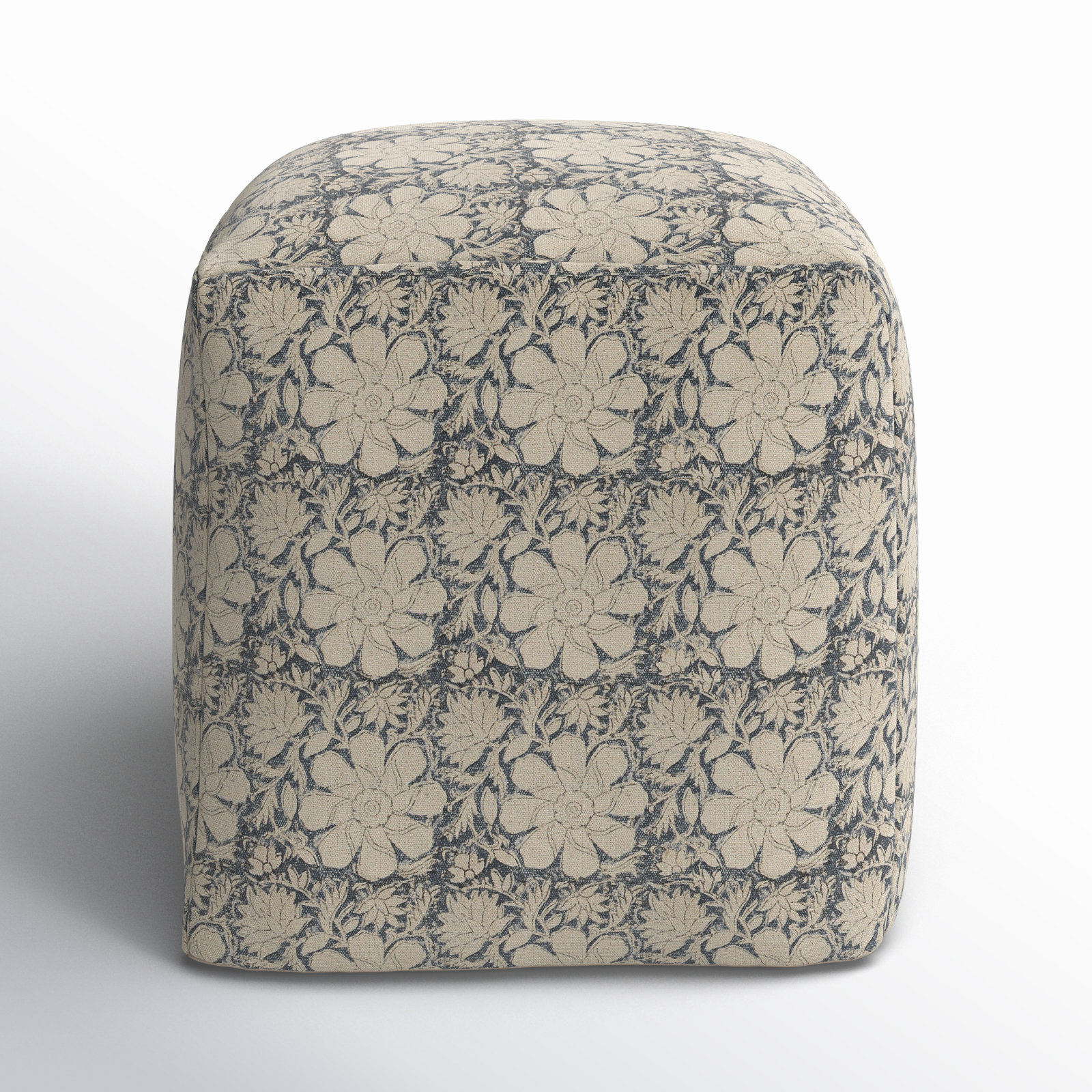 Langley Street® Giambrone Square Floral Pouf Ottoman & Reviews ...