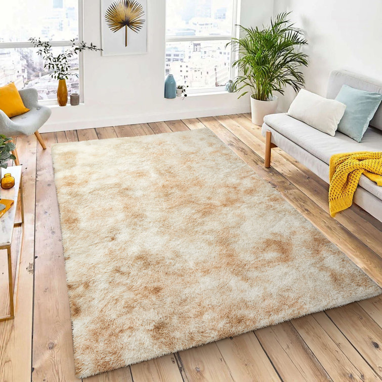 Metro Lane Non-Slip Plush Shaggy Cream Rug | Wayfair.co.uk